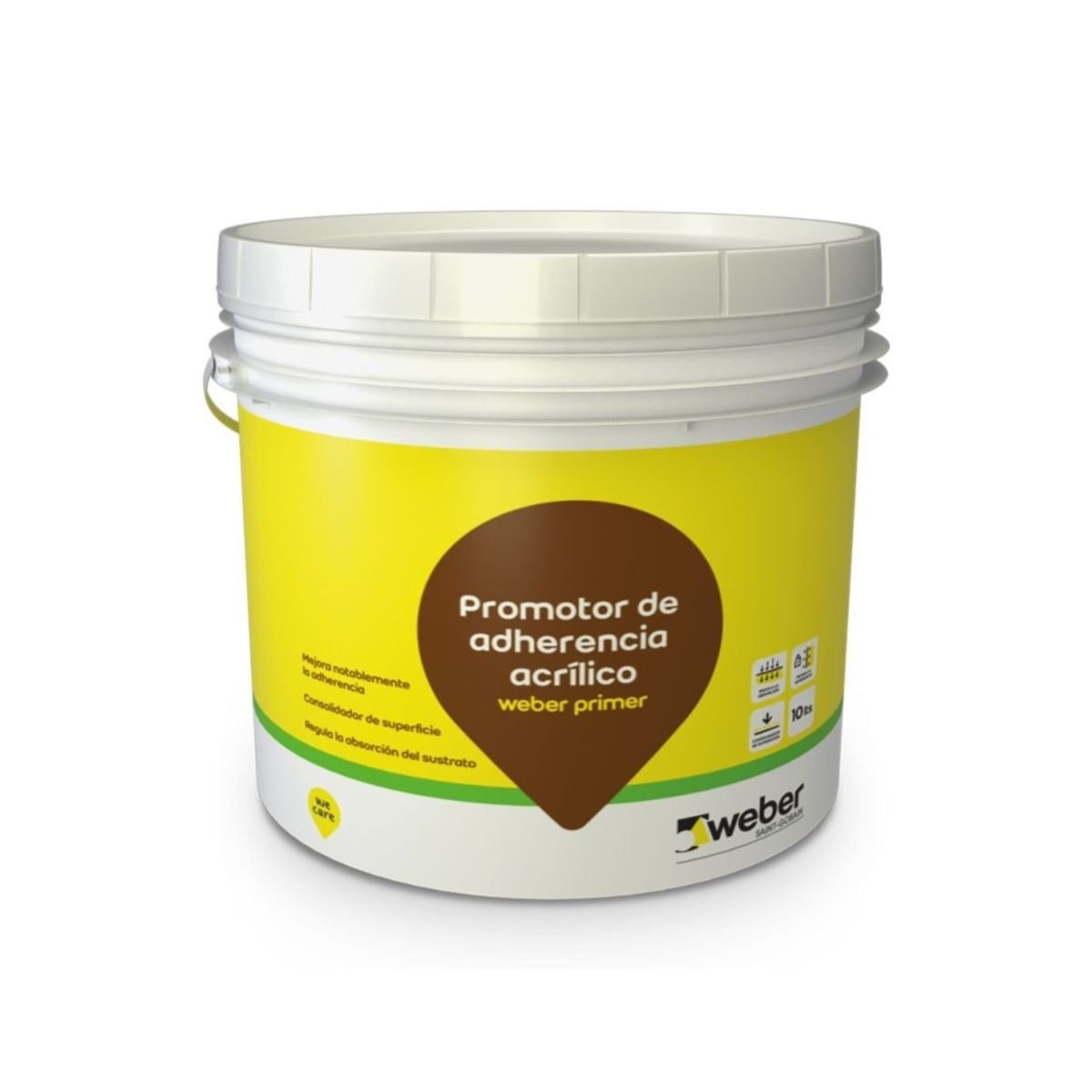 WEBER PRIMER 10 KG – BLANCO – PROMOTOR DE ADHERENCIA – Ferromundo